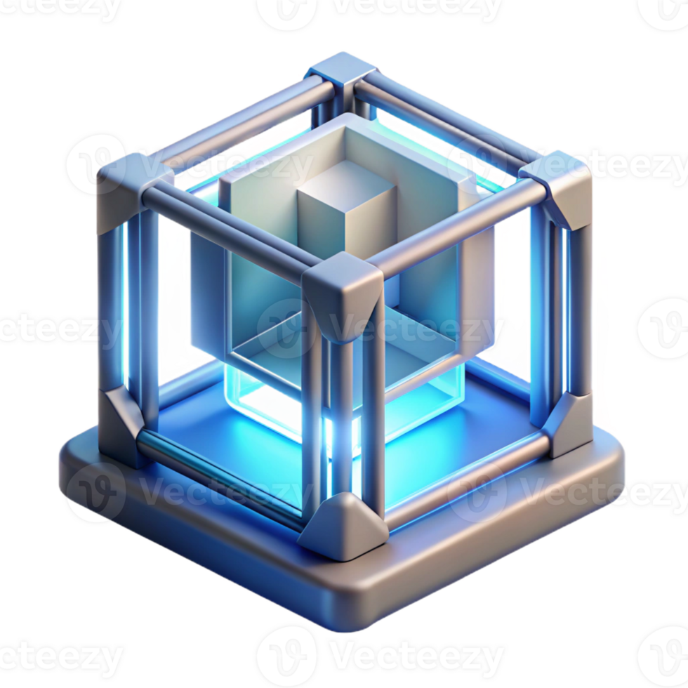 Magnificent Contemporary A 3d Printer Creating A Complex Geometric Object Layer By Layer