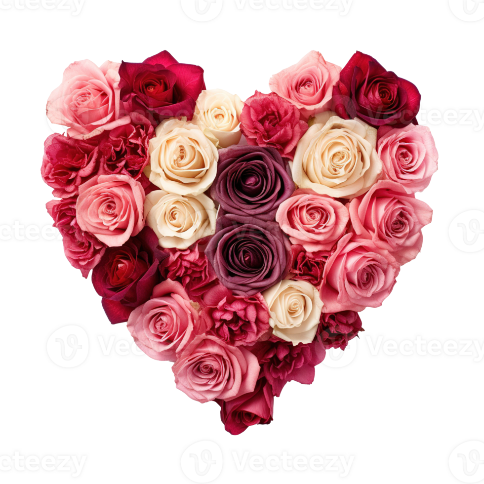 Heart of Roses on Transparent Background. Love, Valentine 59321084 PNG