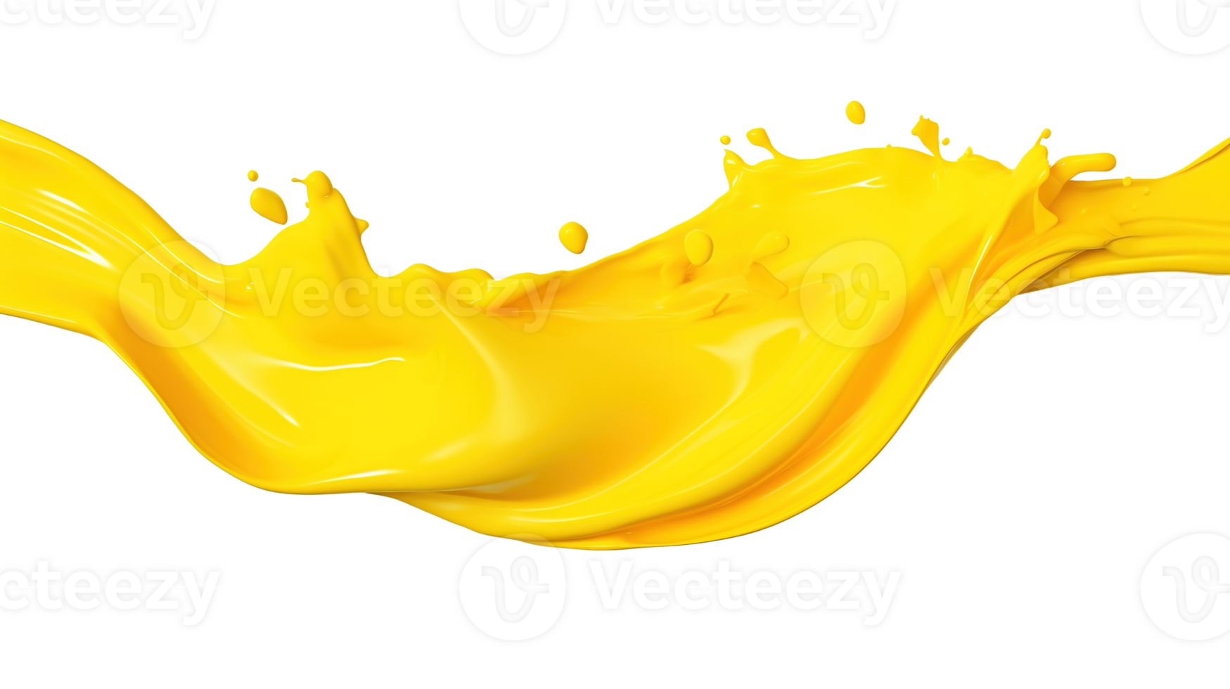 Yellow Paint Splash Isolated on Transparent 59321446 PNG