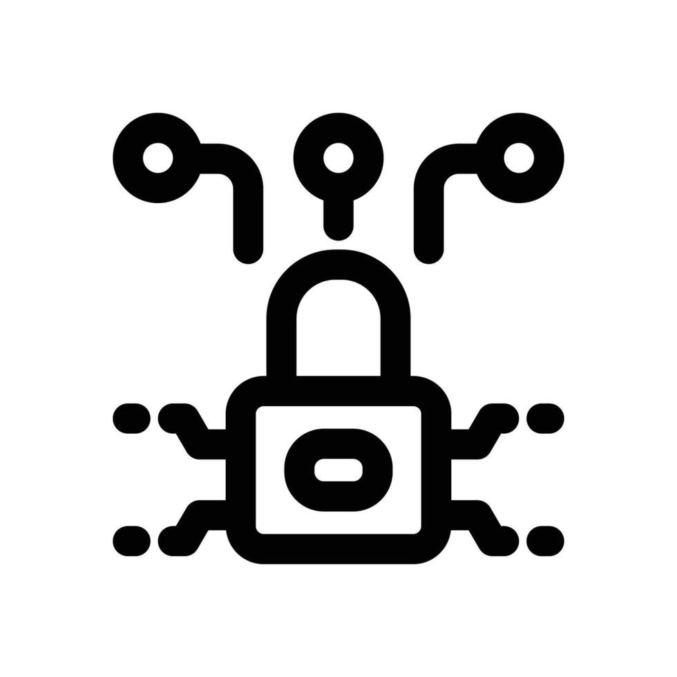 Cyber Security Line Icon Clean And Minimalist Icon For Websites Mobile Apps Presentations