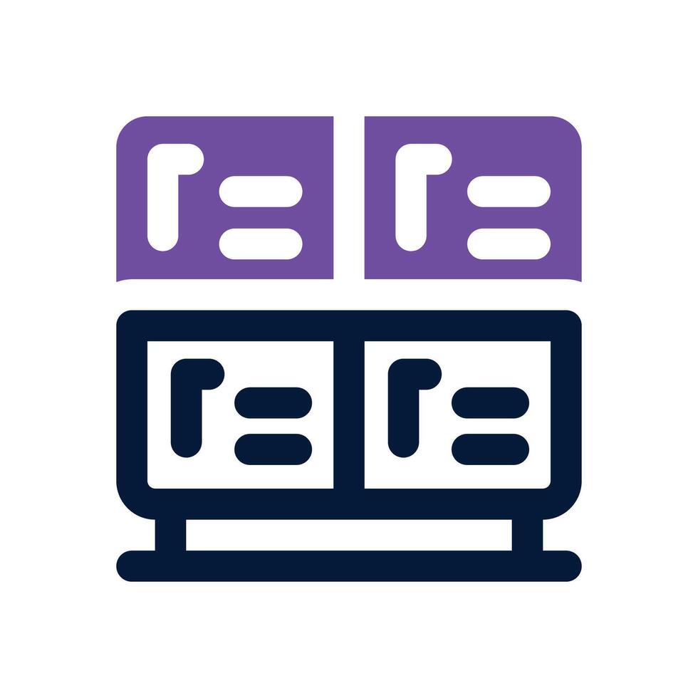 locker dual tone icon. Sleek and modern icon for websites and mobile ...