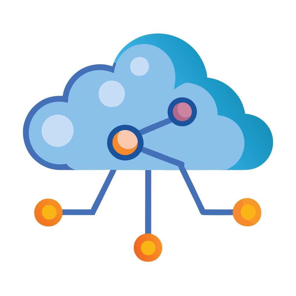 Flat Cloud Computing Icon with Modern Design Elements 59331591 Vector Art at Vecteezy