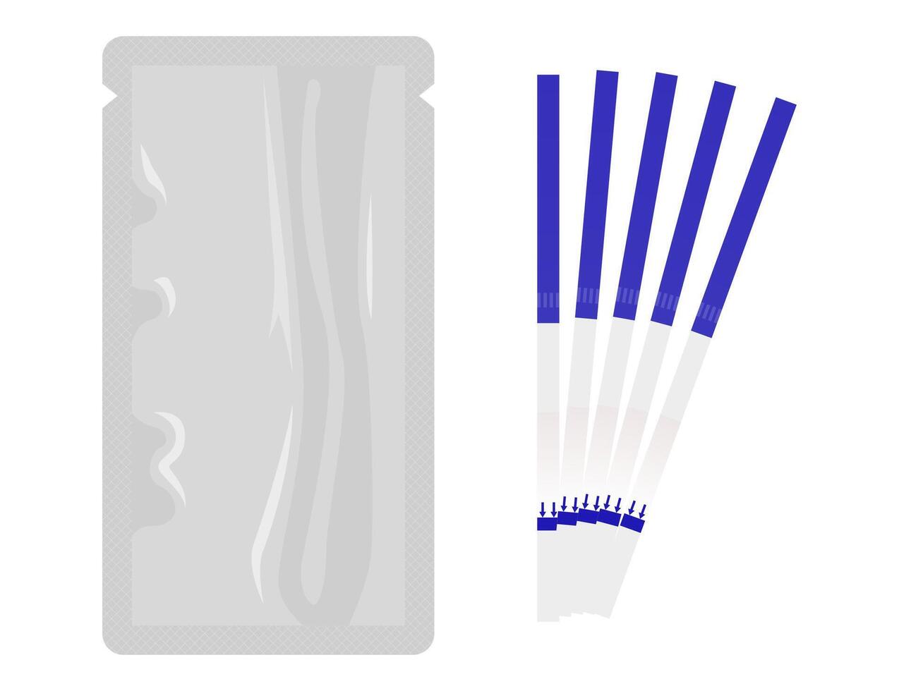 Ovulation Test Strips Arranged In A Sequence Indicating A Luteinizing Hormone Lh Surge
