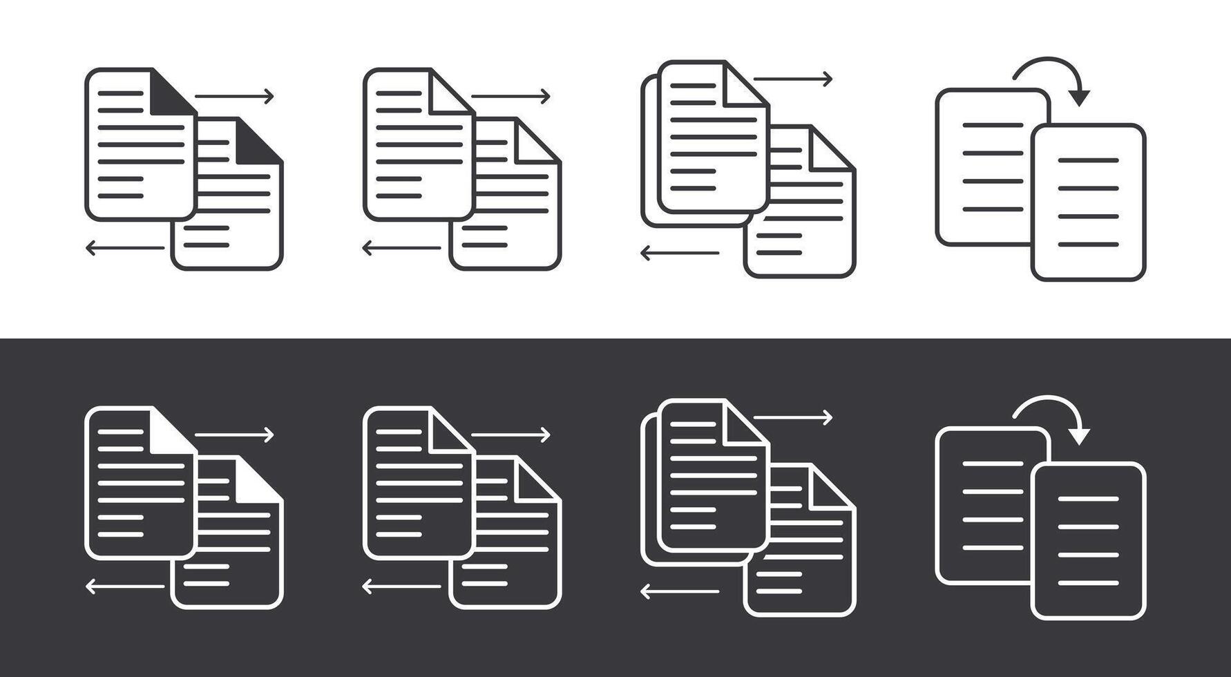 Compare Icons Depicting Document Transfer and Copy Operations. 59365471 ...