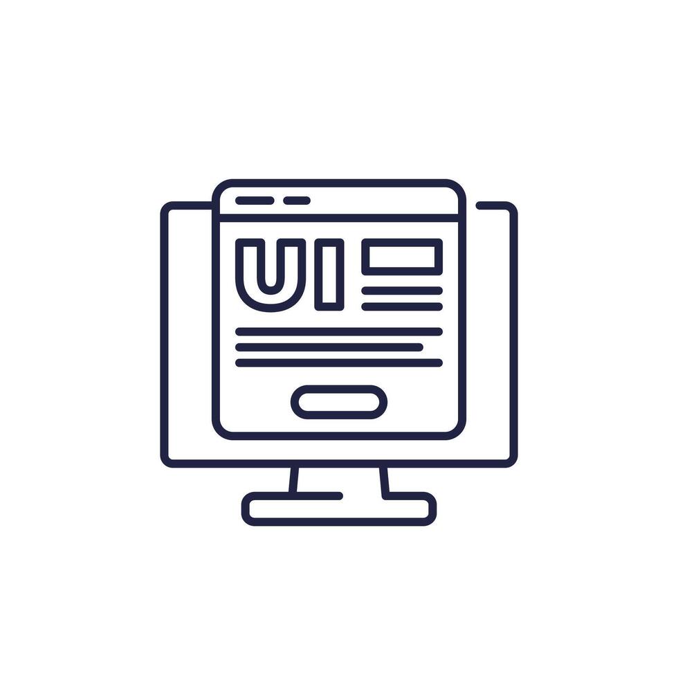 UI design line icon, User interface engineering 59366530 Vector Art at ...