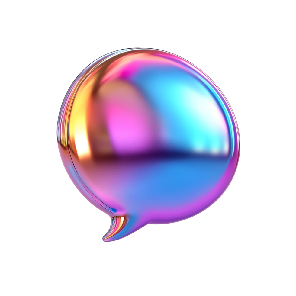 Colorful Shiny Message Bubble Transparent Background 59370905 PNG