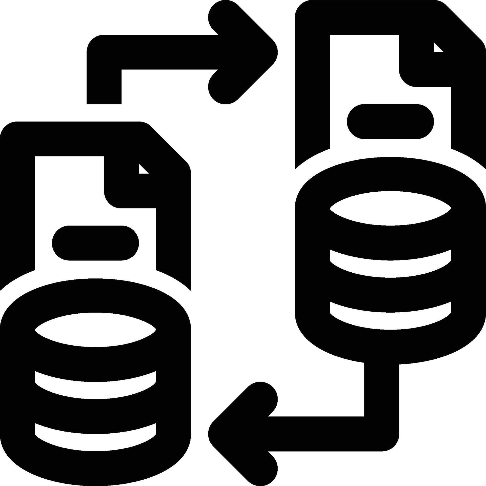 Data Replication, Data Backup, Data Duplication Outline Icon 59379232 ...