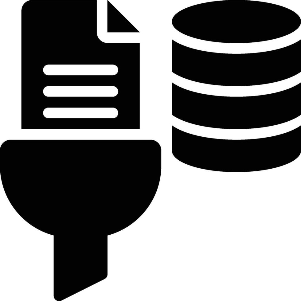 Data Filtering, Big Data, Database Glyph Solid Icon 59379300 Vector Art ...