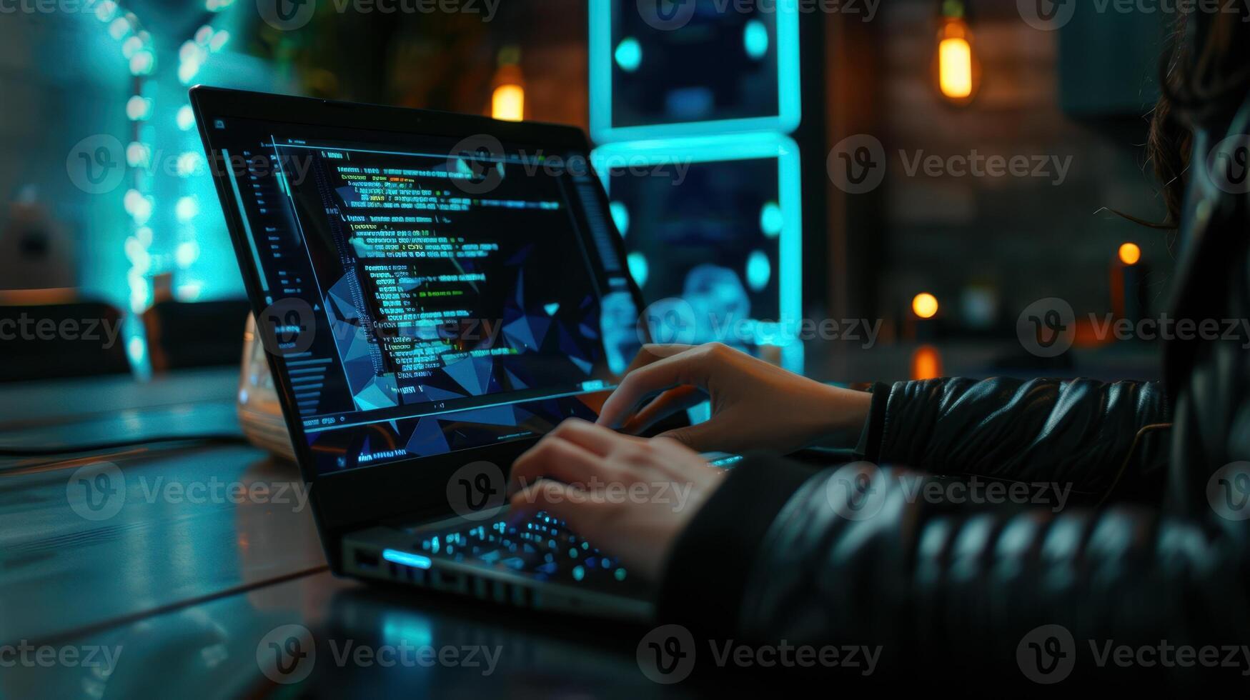 The hands typing code 59391054 Stock Photo at Vecteezy