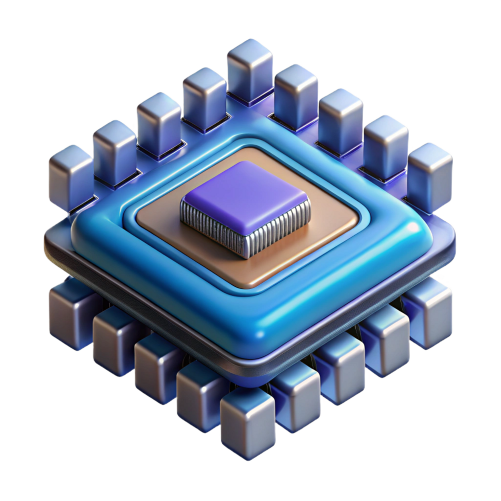 Vibrant Traditional Quantum Computer Processor With Complex