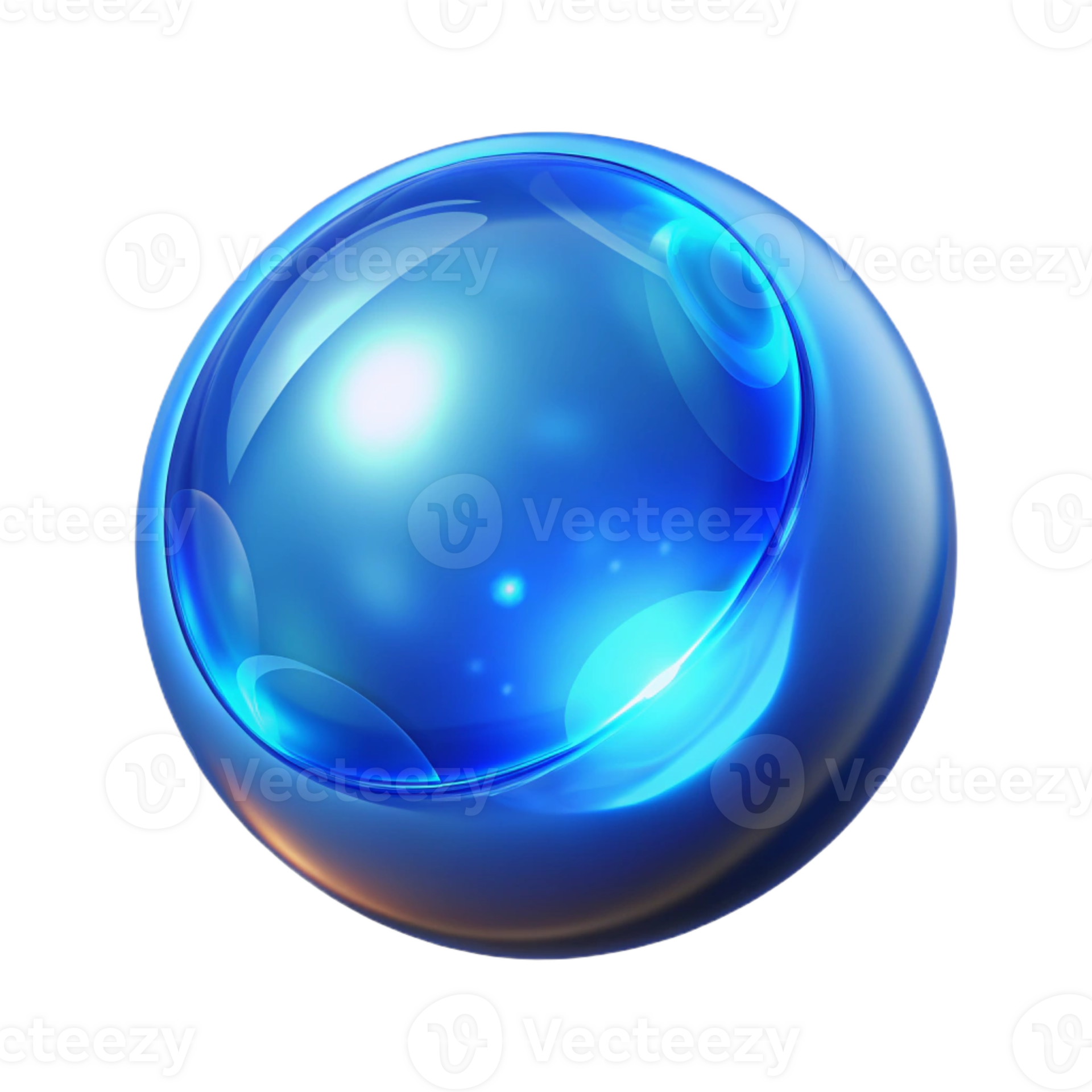wonderful abstract Floating orb, glowing blue, emitting energy original 59397745 PNG