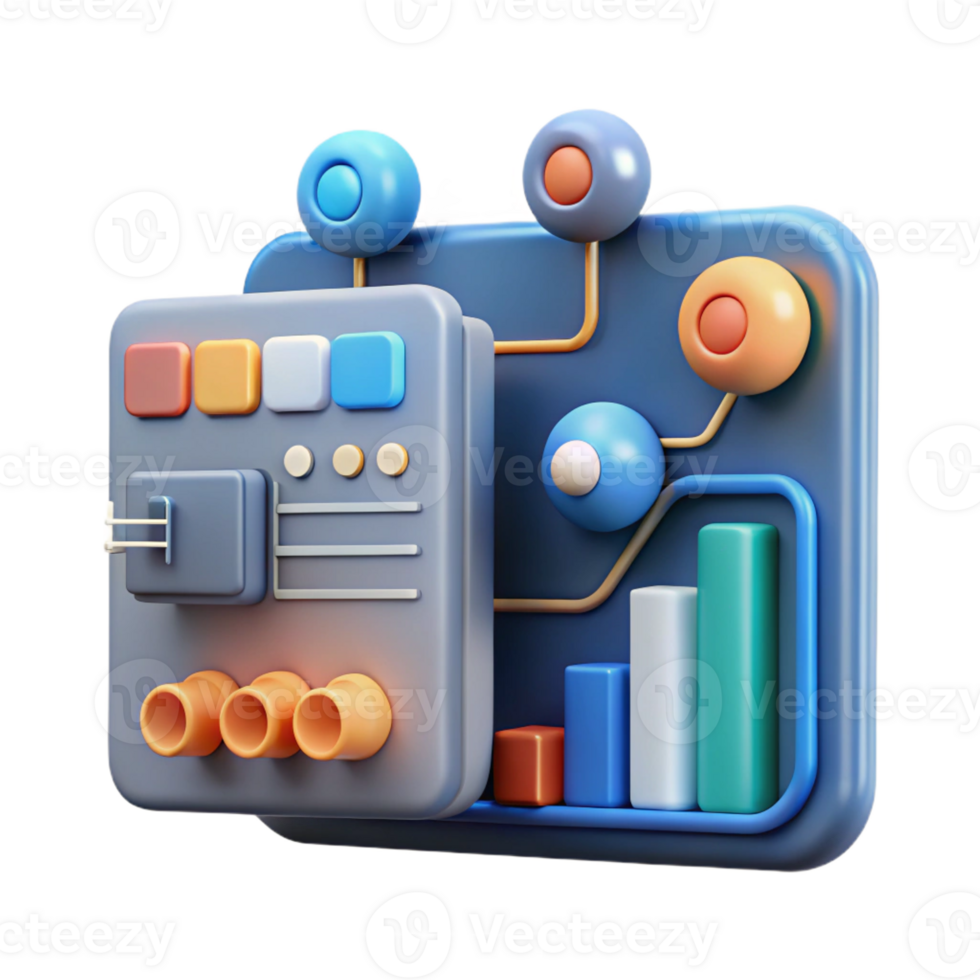 magnificent artistic Artificial Intelligence Interface with complex data visualizations premium ...