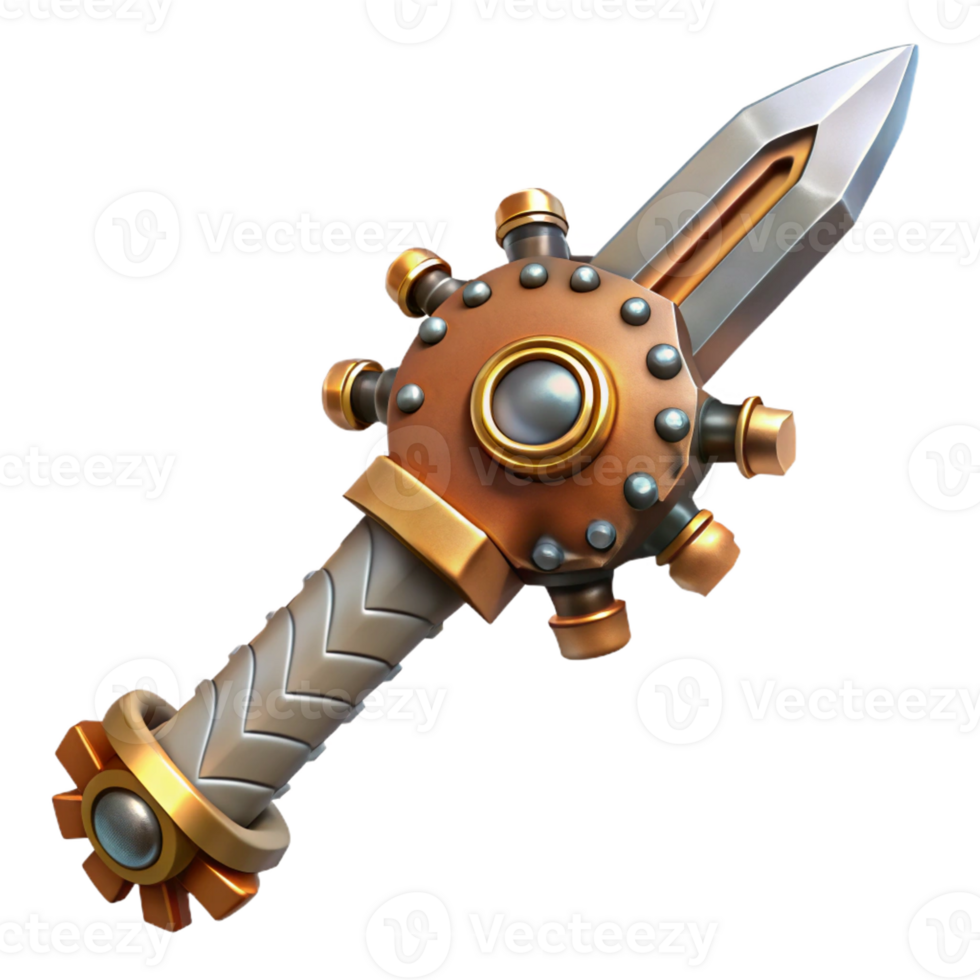 extraordinaire moderne steampunk épée avec une à engrenages poignée et ...