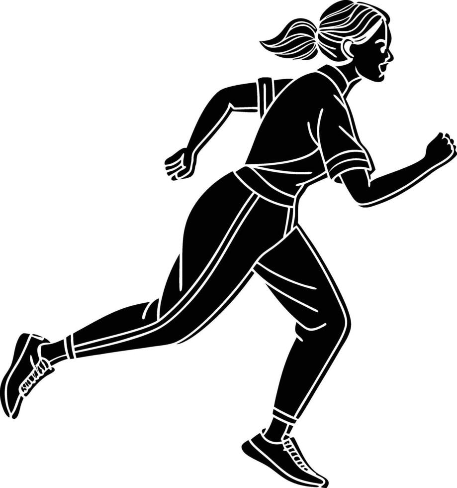 Woman running silhouette 59409283 Vector Art at Vecteezy