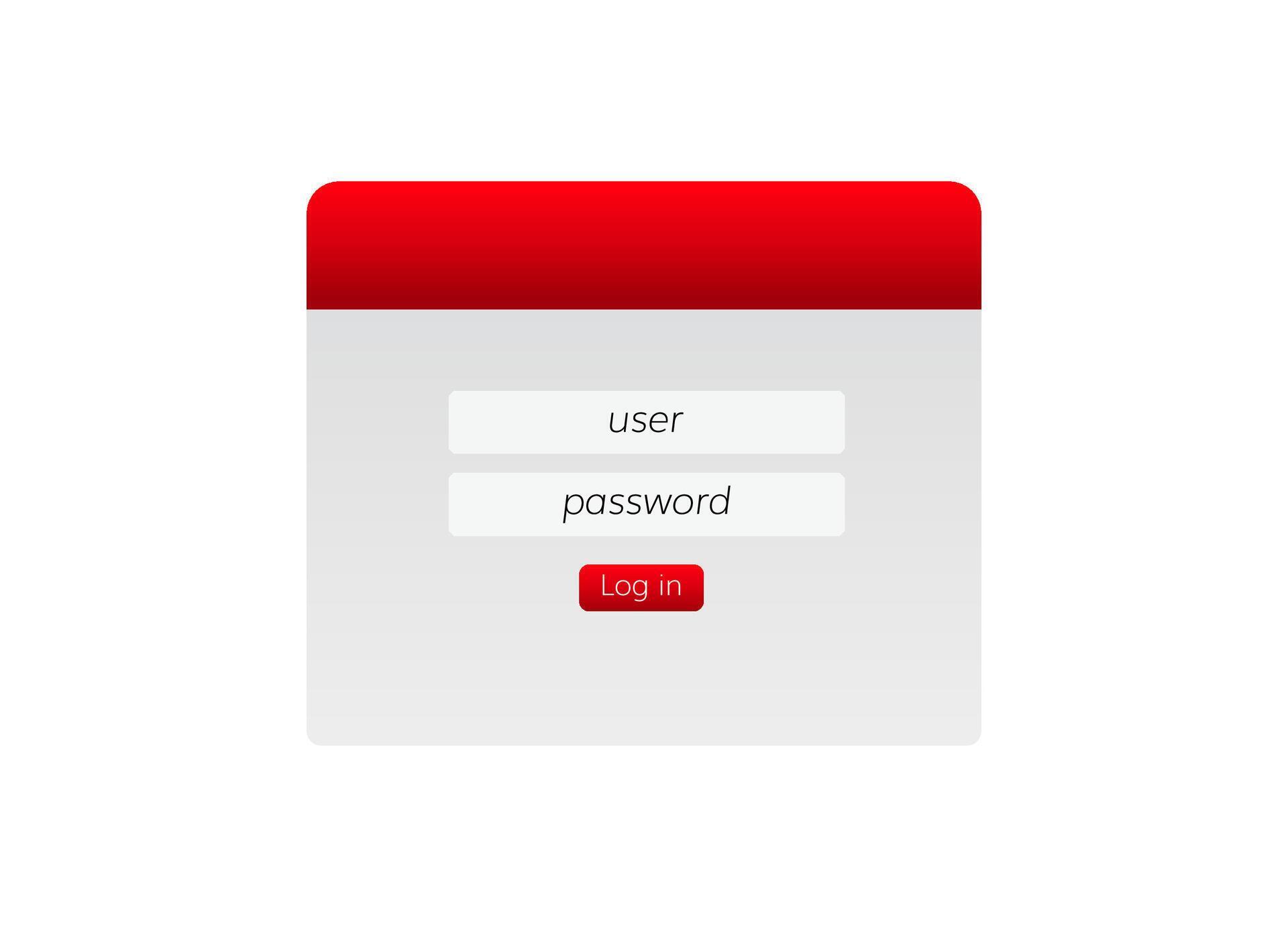 Simple Online Login Interface With Username And Password Fields In Red