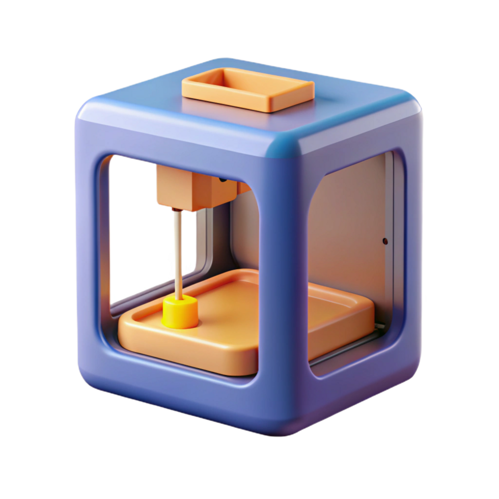 Vibrant Traditional 3d Printer Printing An Object Premium 59438544 Png