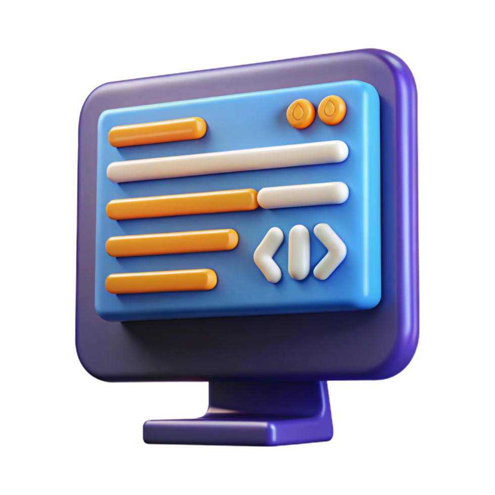 dramatic minimalist Computer monitor displaying code 4K 59438626 PNG