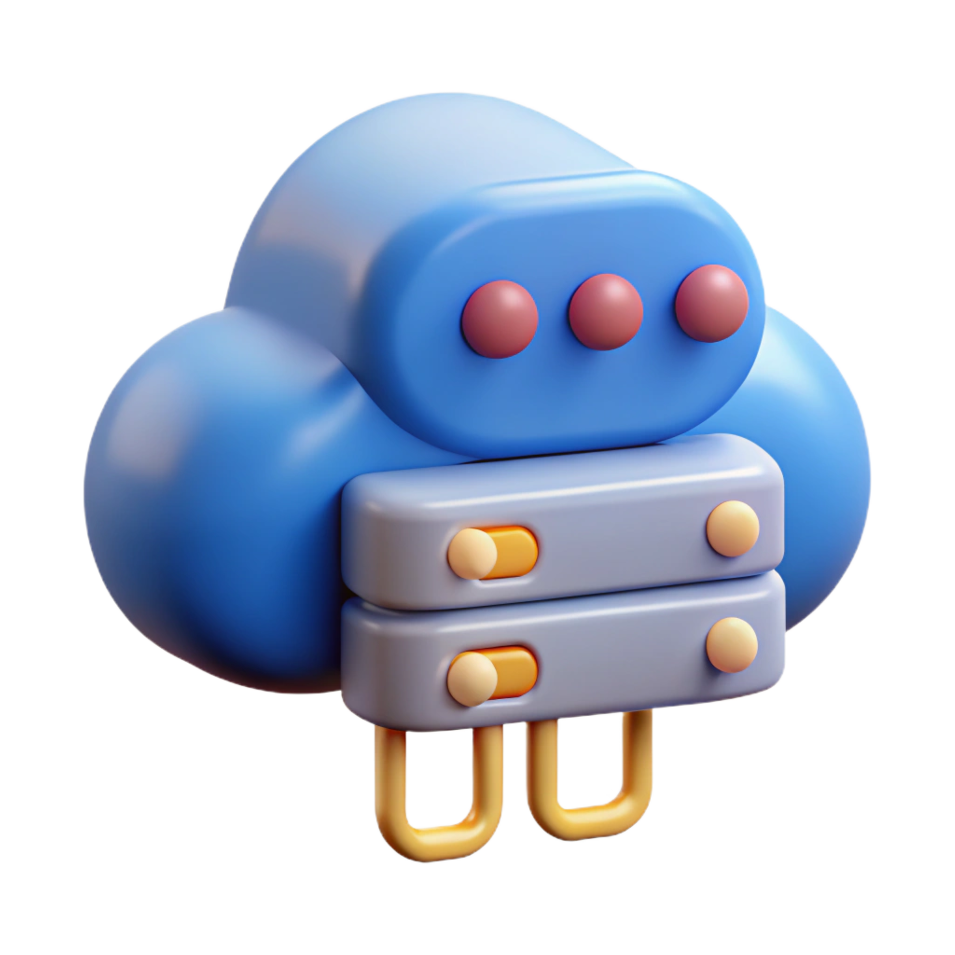 Wonderful Vintage Cloud Computing Server Icon With Data Streams