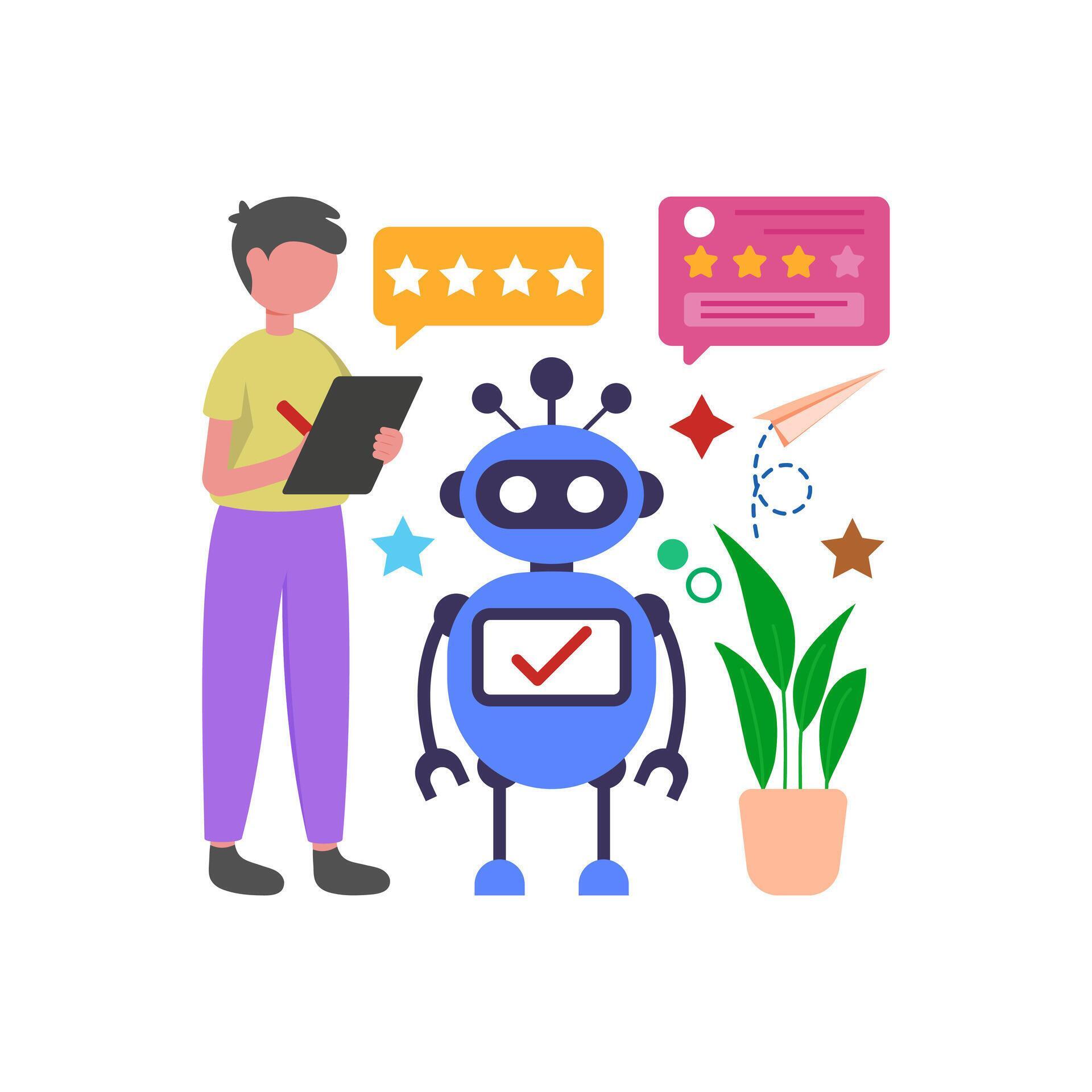 Automated Sentiment Evaluation Process 59452910 Vector Art at Vecteezy