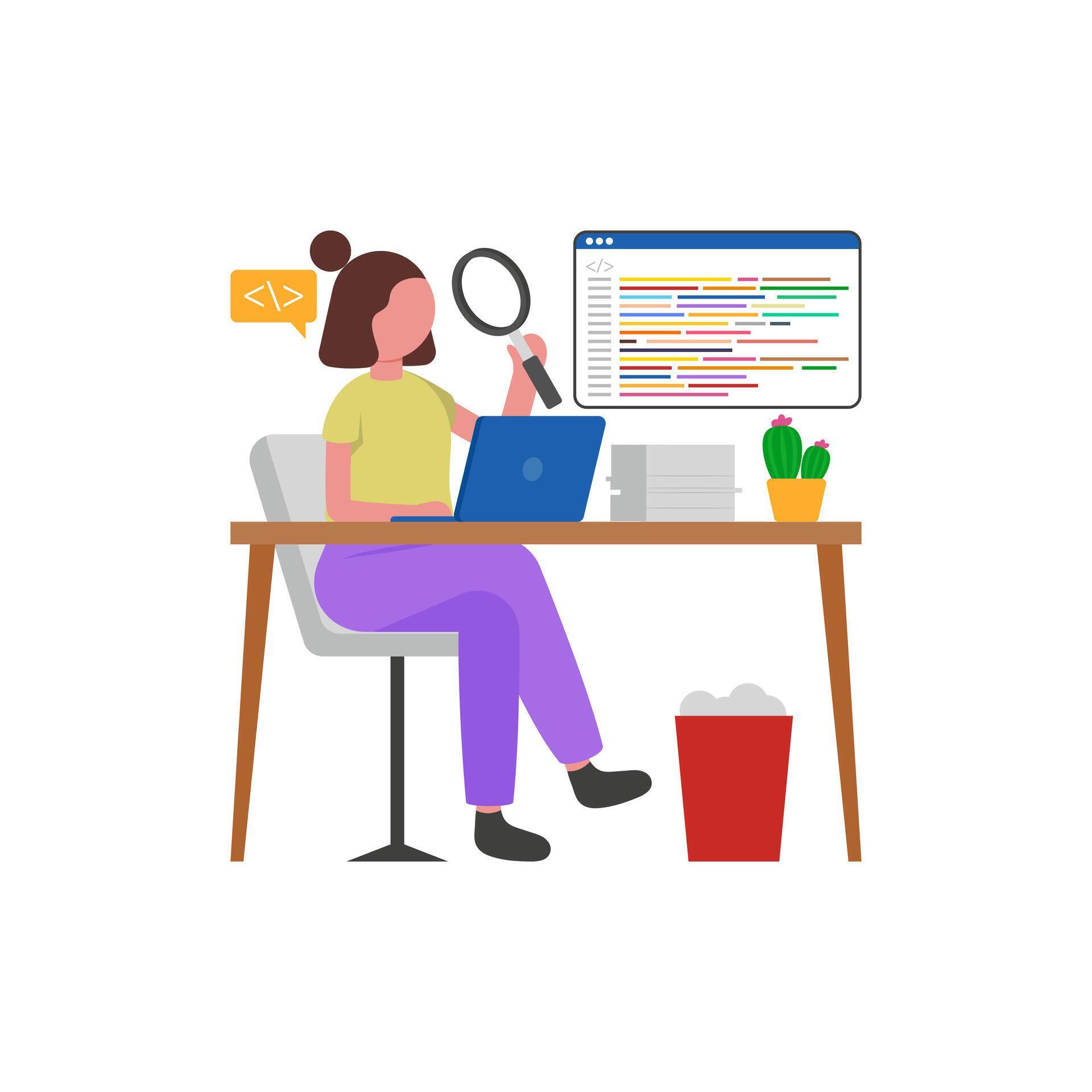 Programming Quality Check 59453373 Vector Art at Vecteezy