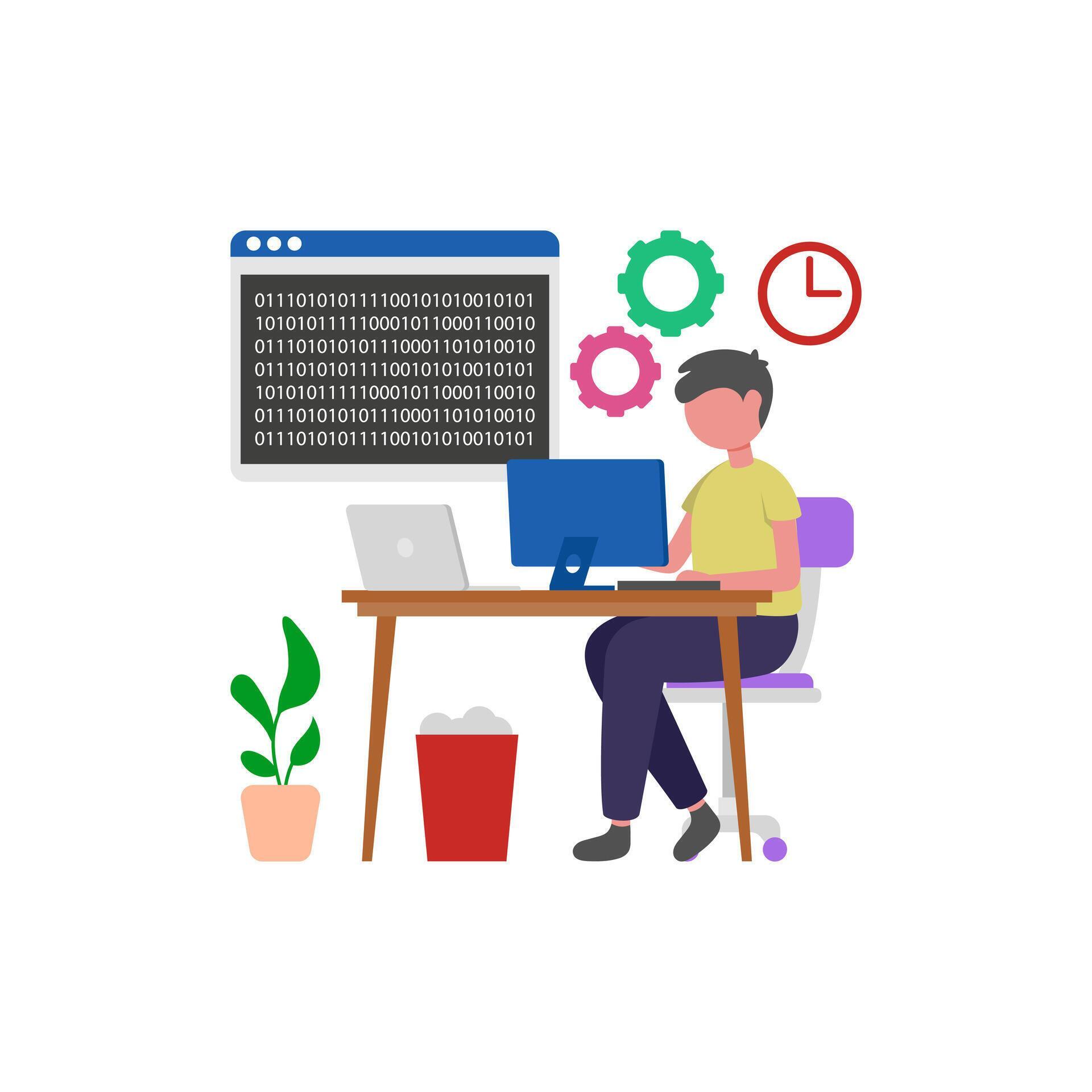 Machine Language Programming 59453434 Vector Art at Vecteezy