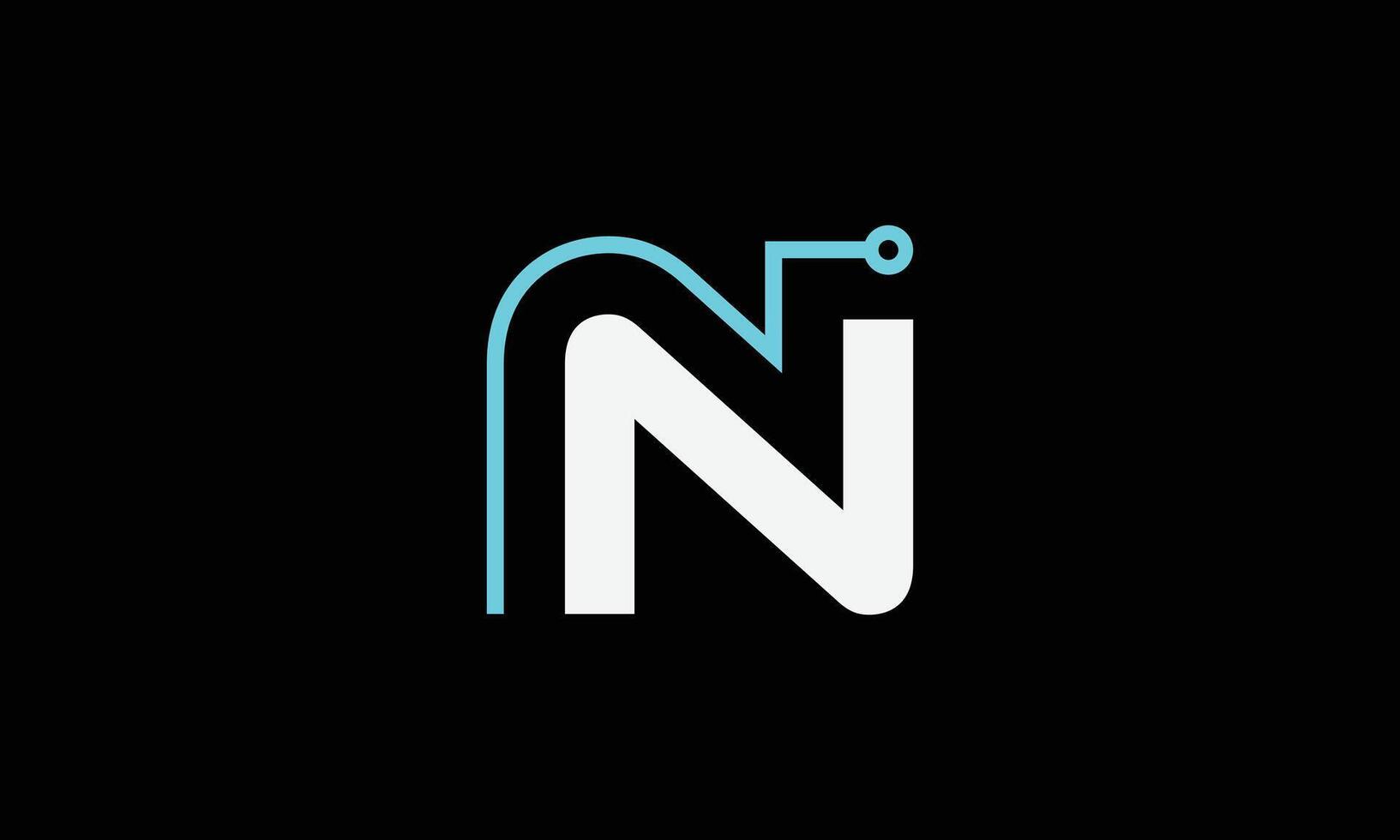 Letter N technology monogram logo design 59454096 Vector Art at Vecteezy