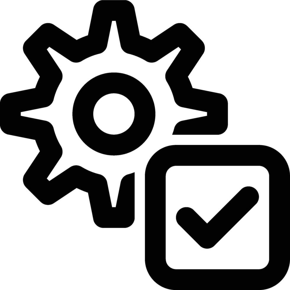 Settings Checked, Check Setting, Checking Outline Icon 59455747 Vector Art at Vecteezy