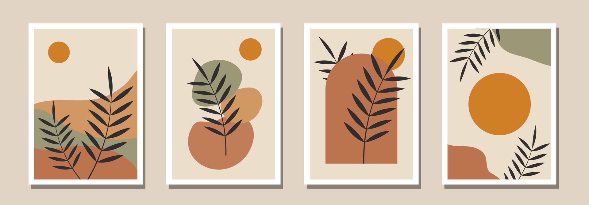 Creative Minimalist Hand Draw Abstract Art Background Modern Aesthetic Illustrations Bohemian