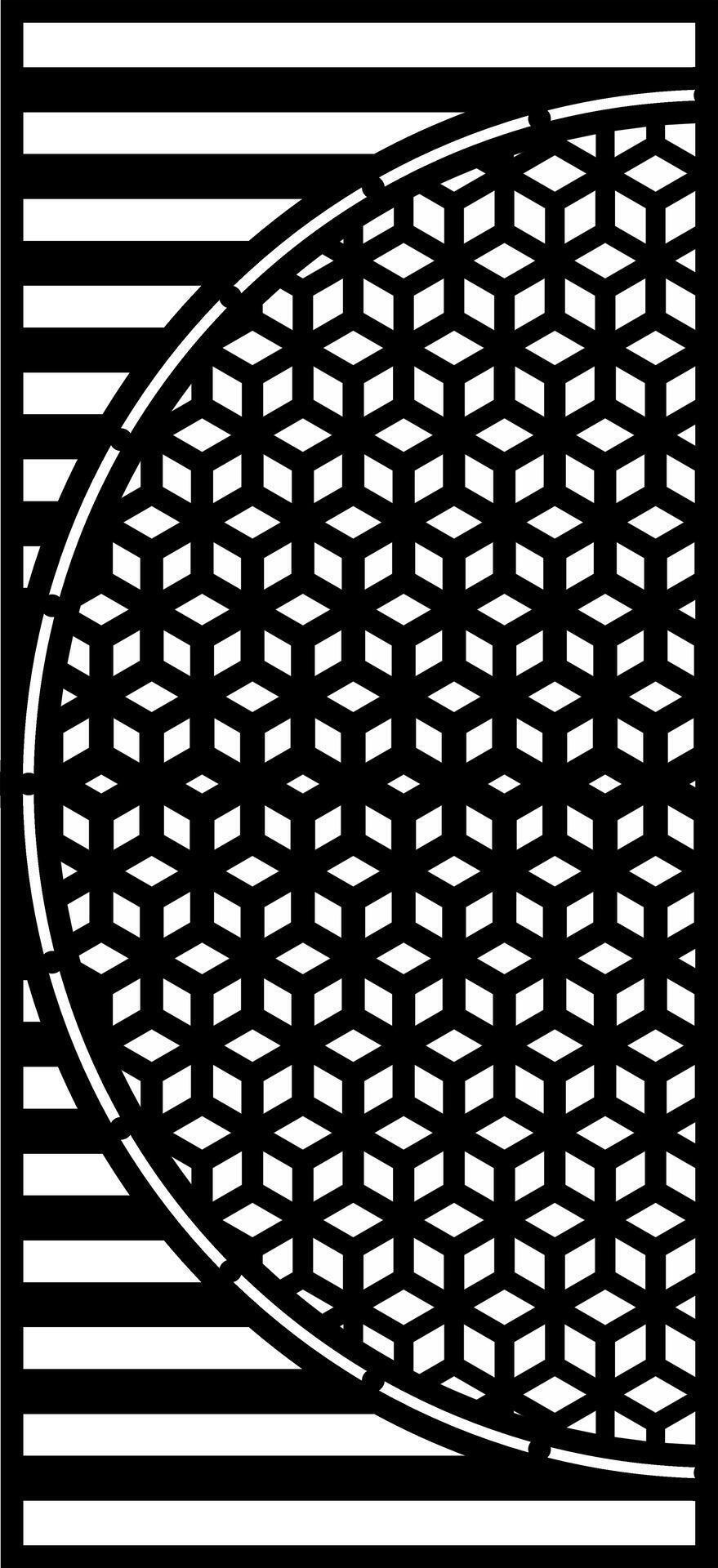 Geometric cube pattern design laser cutting 59477320 Vector Art at Vecteezy
