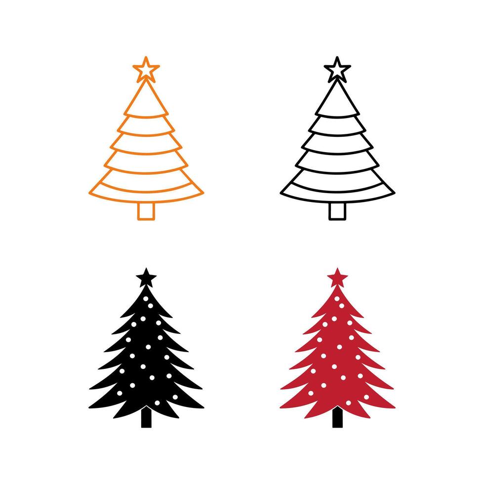 Holiday christmas tree icons. 59480673 Vector Art at Vecteezy