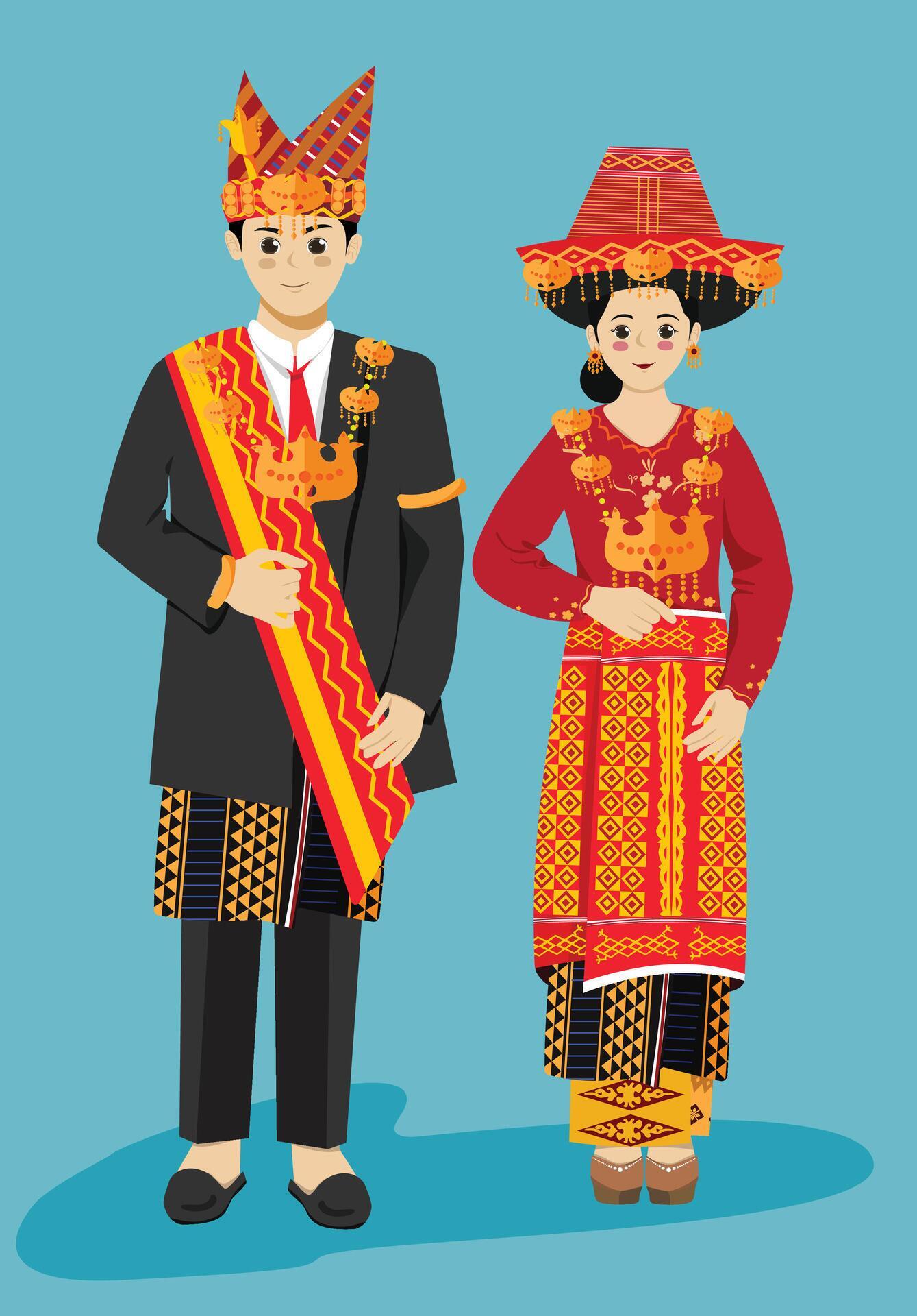 Batak karo Traditional Wedding Hijab with Sumatra Indonesia Songket Bridal Attire 59481936 ...