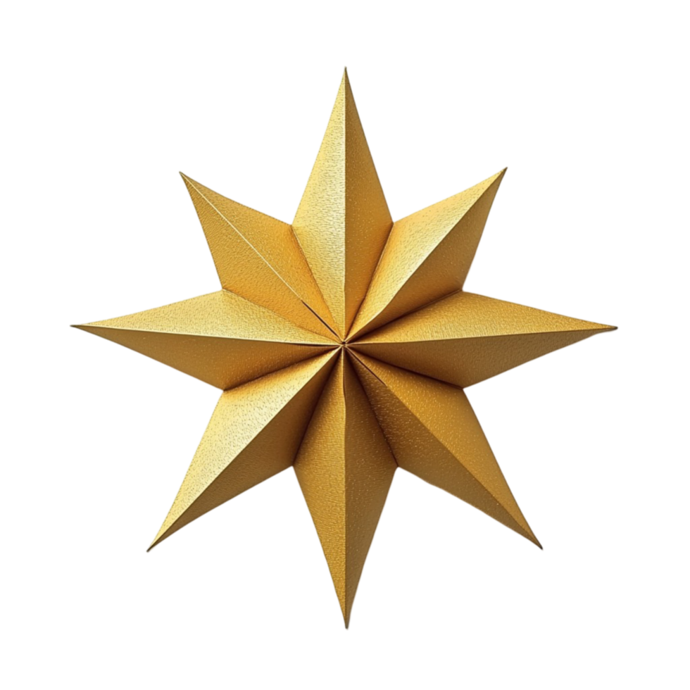 Shimmering Golden Star - Transparent Background 59491509 PNG