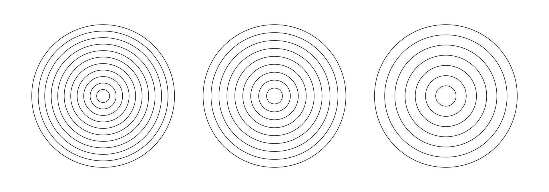 Polar grids concentric circles 6, 8, 10. Wheel of life. Habits tracker ...
