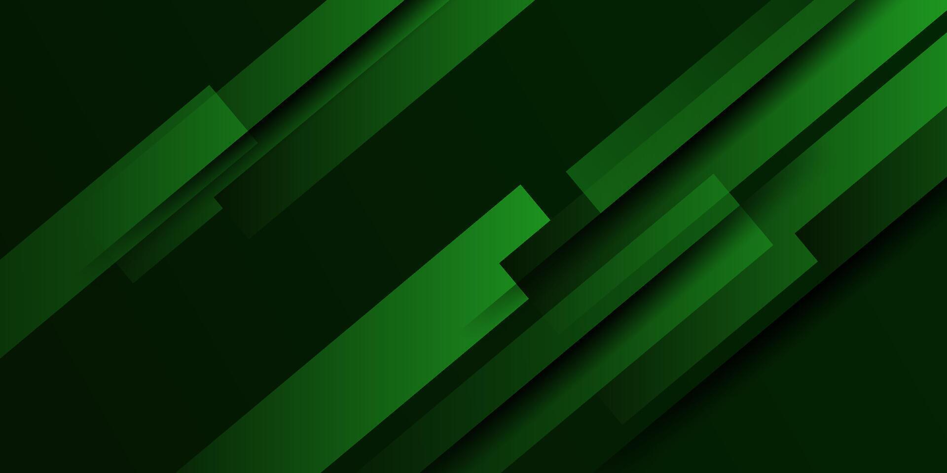 Abstract green futuristic background. Overlapping template with shadow. Dark green background ...