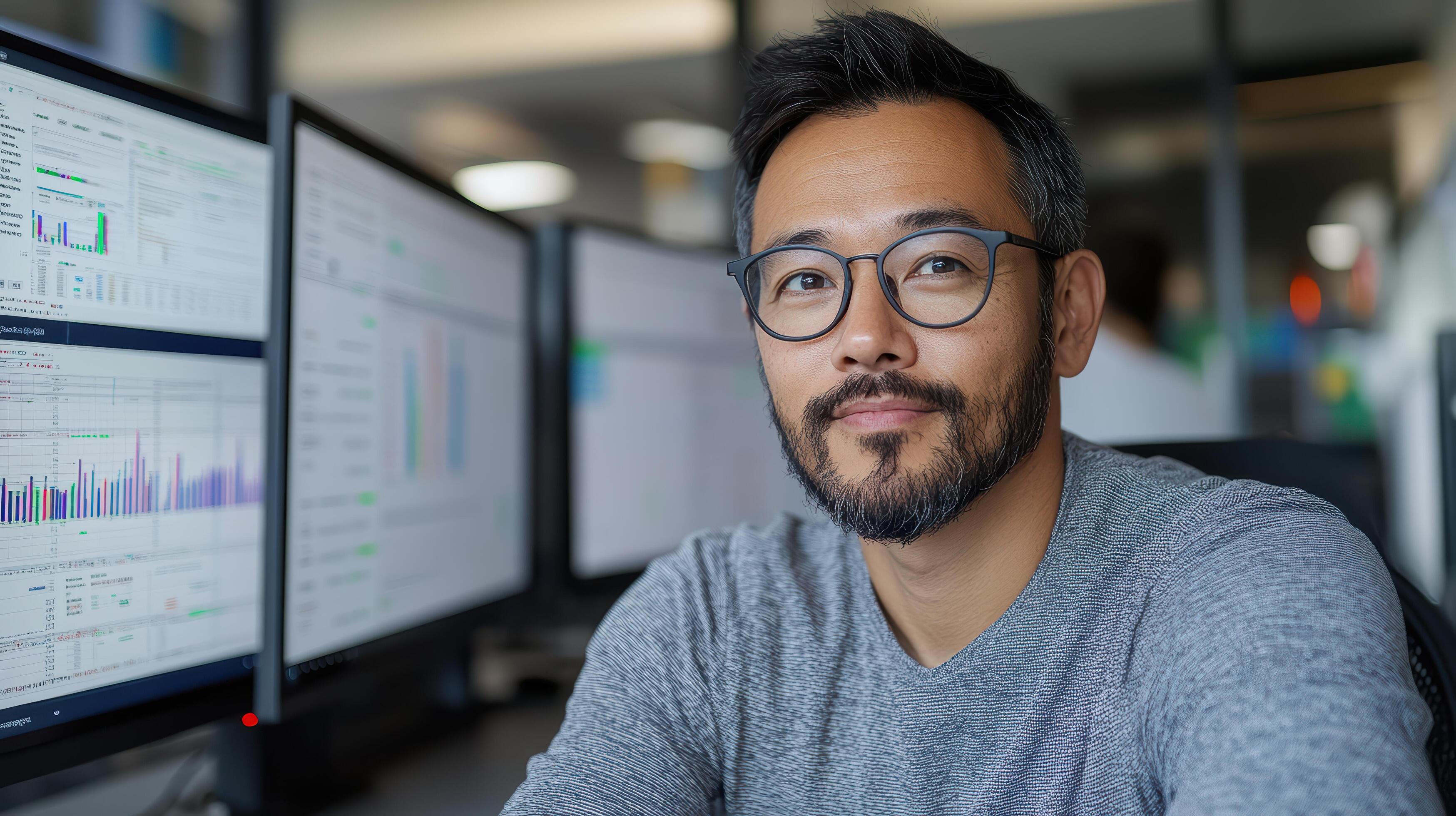 Data scientist analyzing consumer behavior in modern office setting 59512565 Stock Photo at Vecteezy