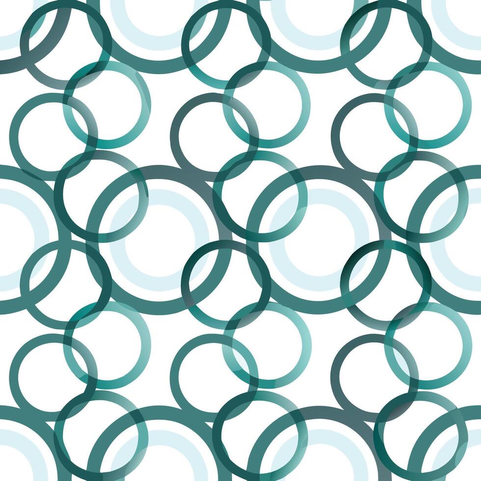 Seamless Teal and White Overlapping Circles Pattern Abstract Background Design 59525076 Vector ...