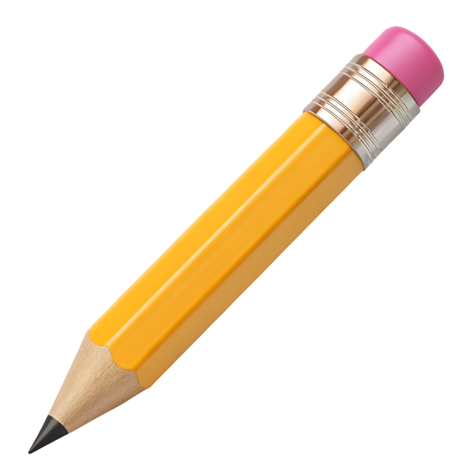 Jaune crayon avec rose la gomme 59531834 PNG