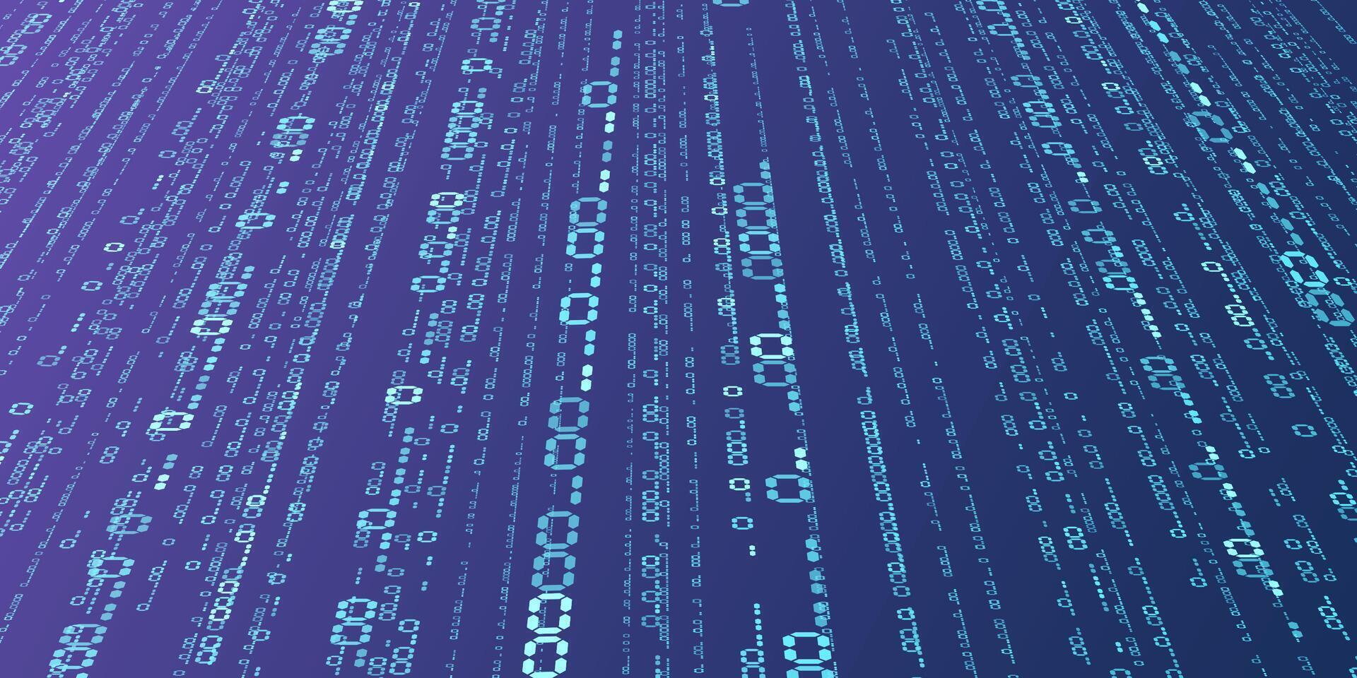 Abstract falling digits. Digital code rain in a Matrix inspired ...