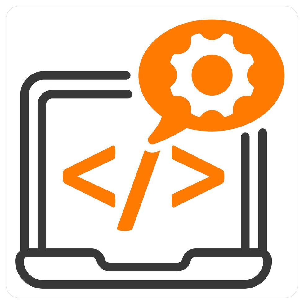 software development icon in orange 59546241 Vector Art at Vecteezy