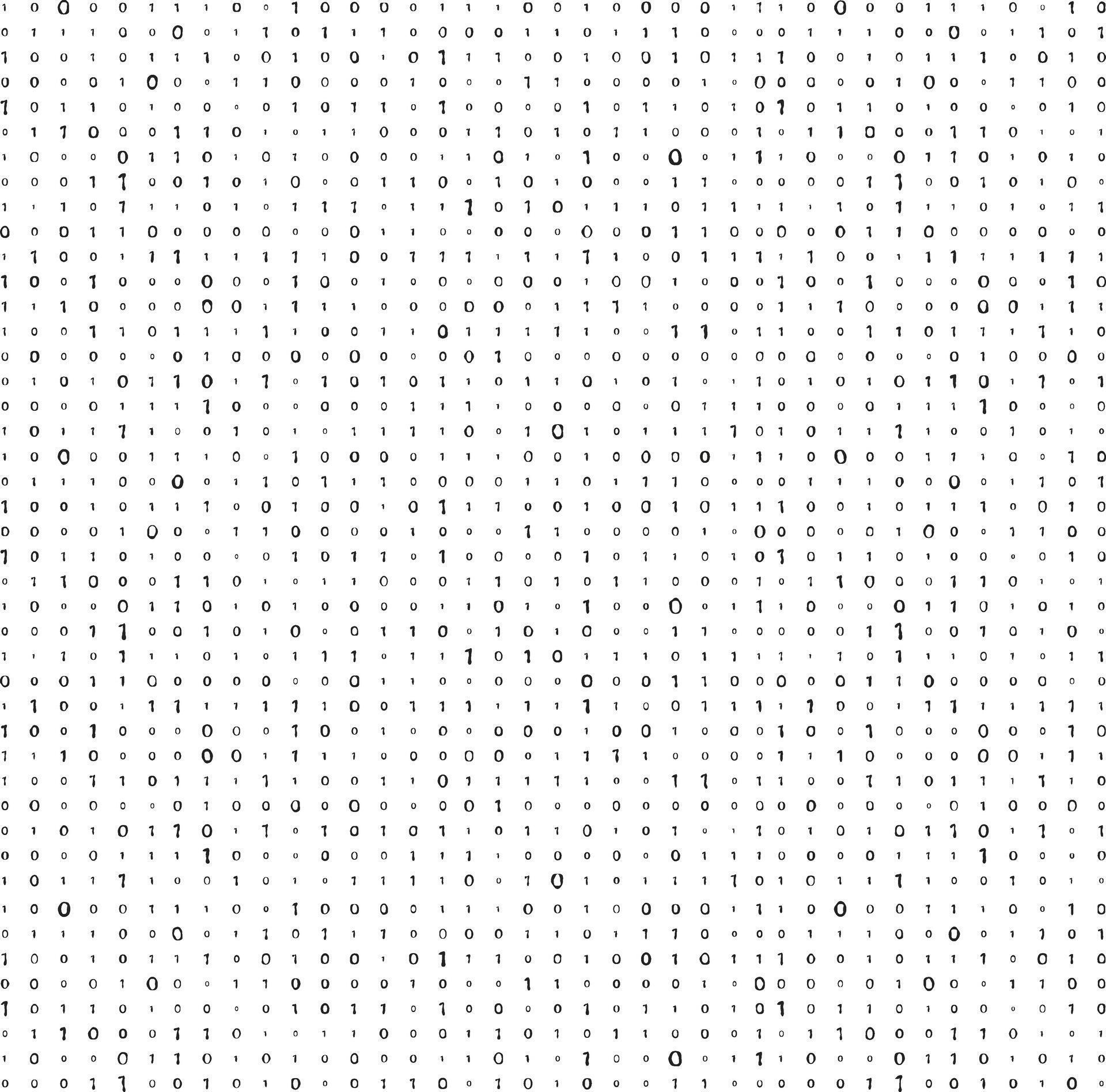 Numbers On The Screen Binary Code Stream Computer Matrix Graphic