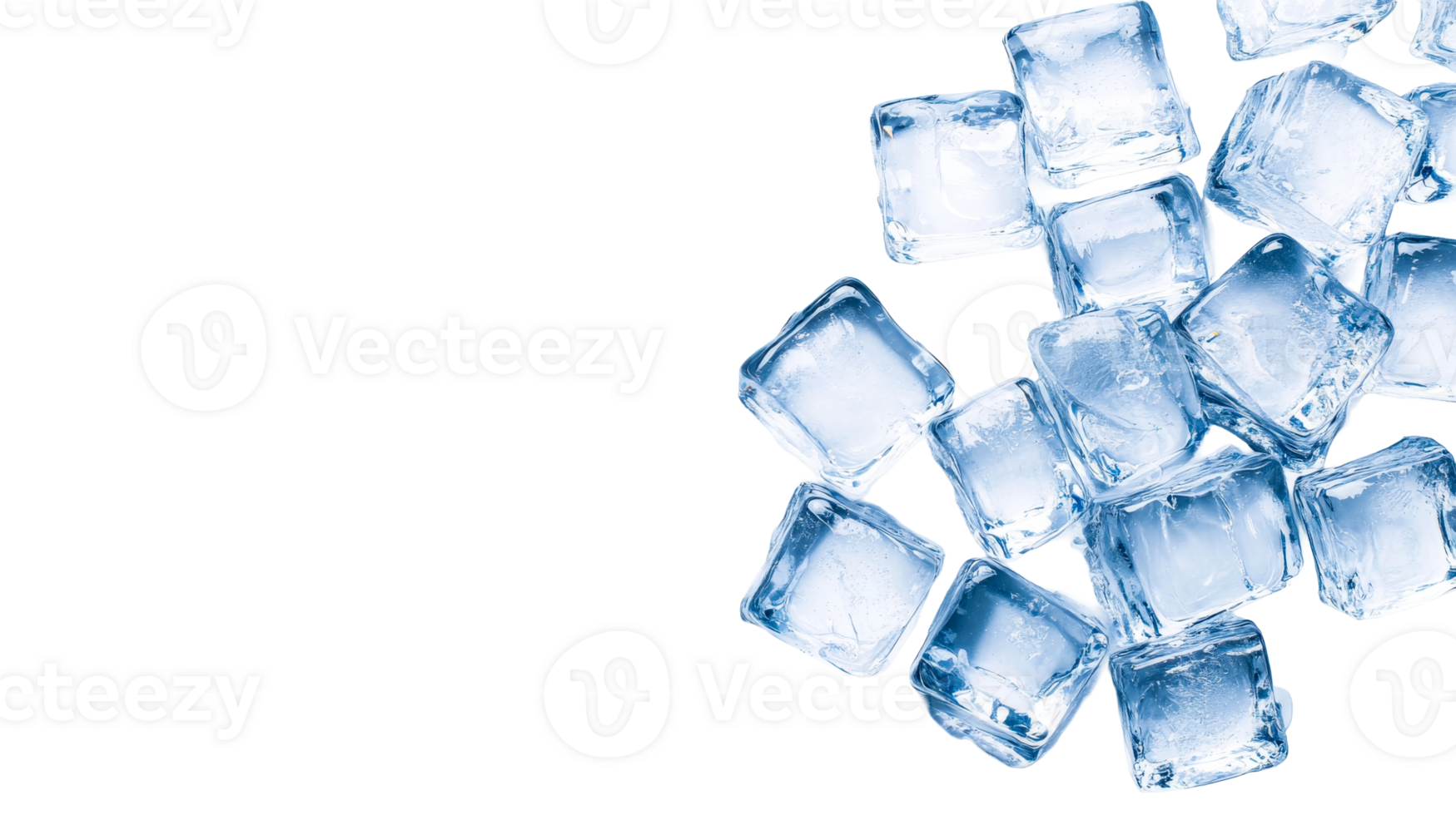 Ice cubes stack, refreshing coolness, transparent texture, cut out transparent 59592967 PNG