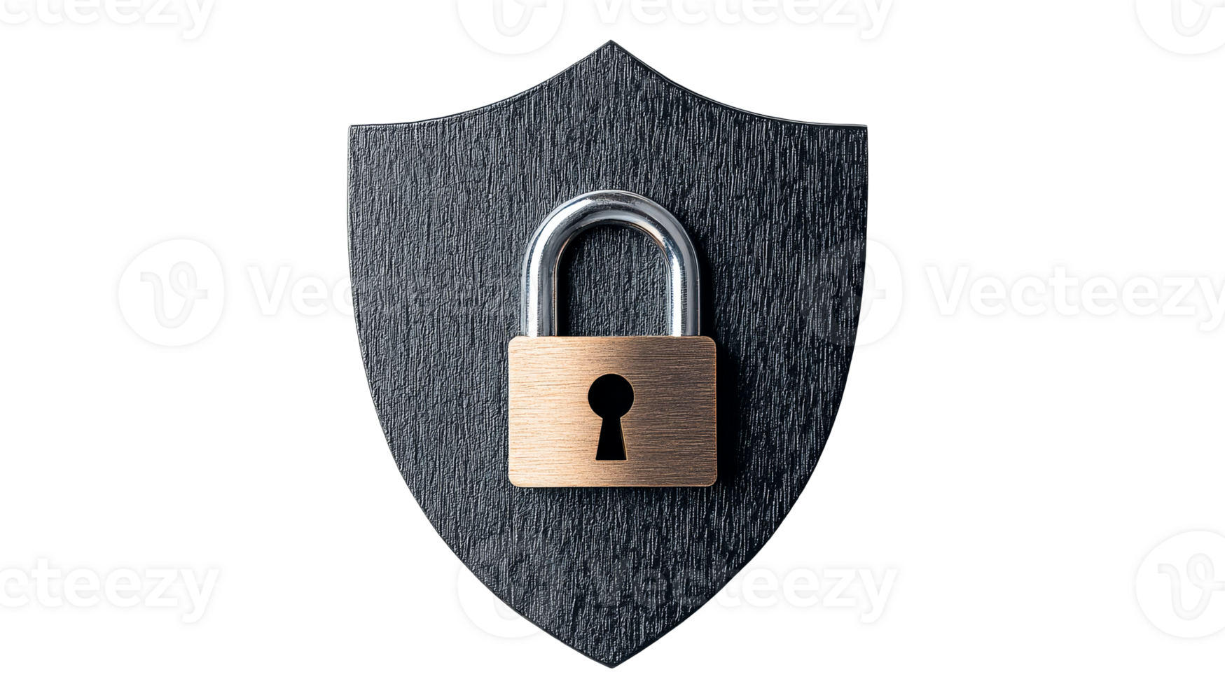 Secure shield lock design with transparent background for digital use 59601917 PNG