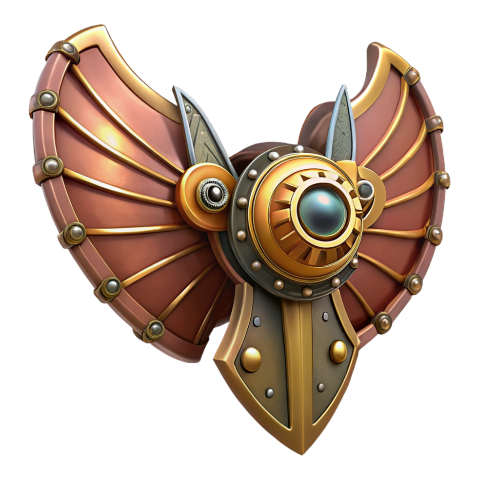 extraordinaire moderne steampunk aile fabriqué de de manière complexe ...