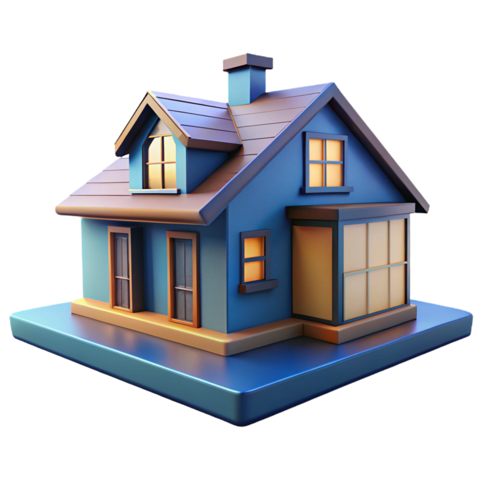 Elegant Creative 3d Model Of A House Digital Representation Architectural Visualization