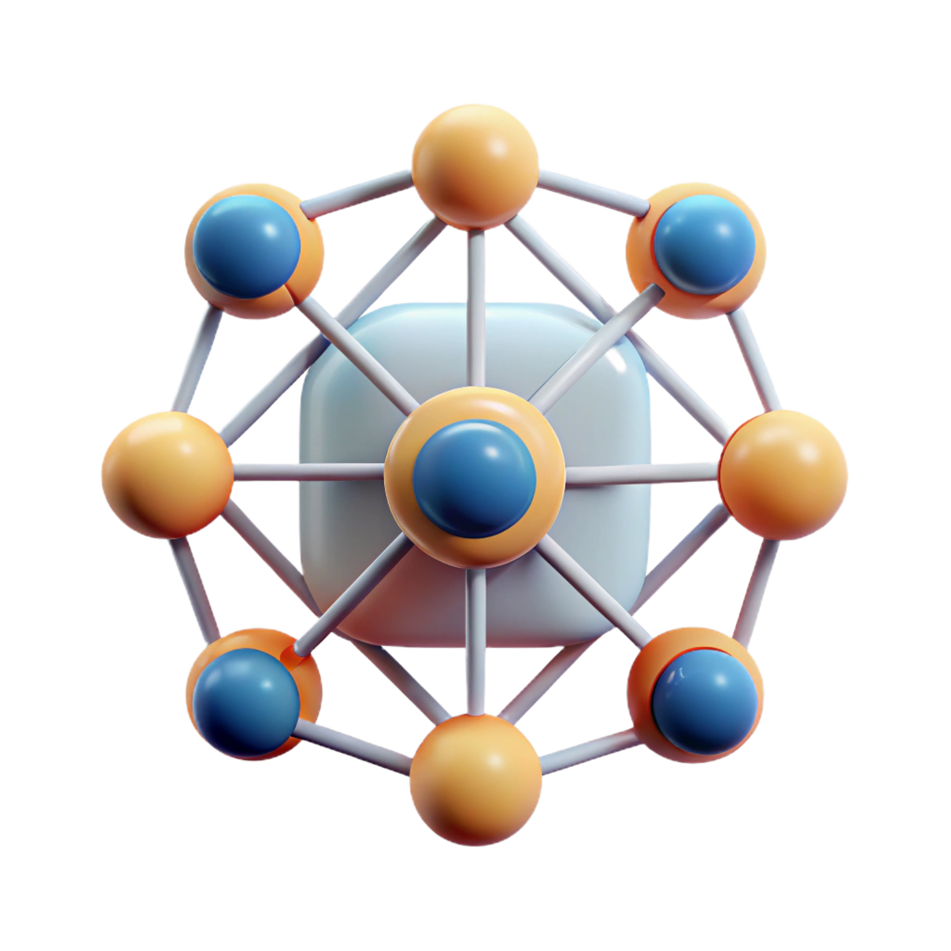 Beautiful Abstract Machine Learning Model Visualized As A Neural Network Professional 59632794 Png