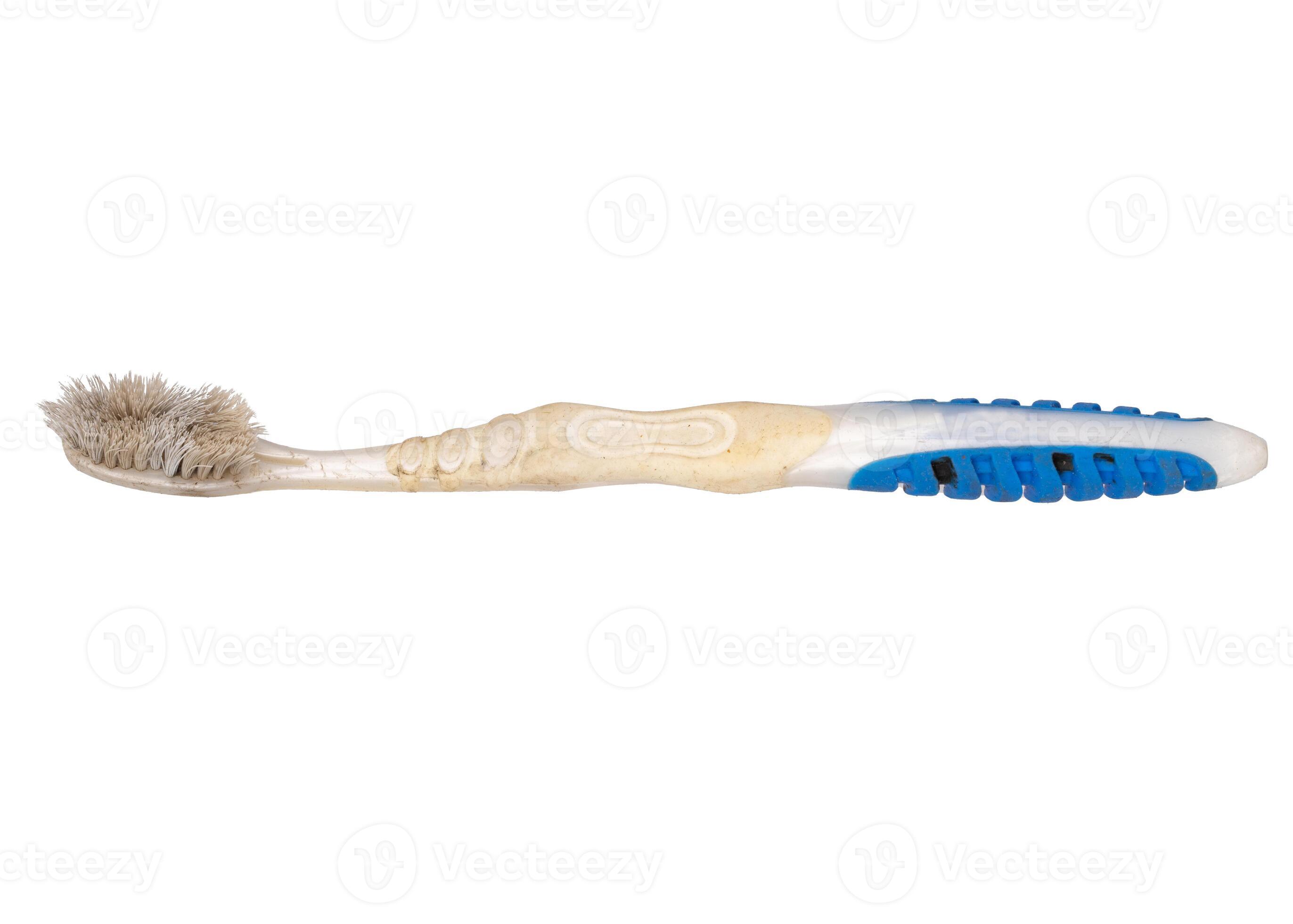 Old Used Toothbrush with Worn Bristles Isolated 59665554 Stock Photo at ...