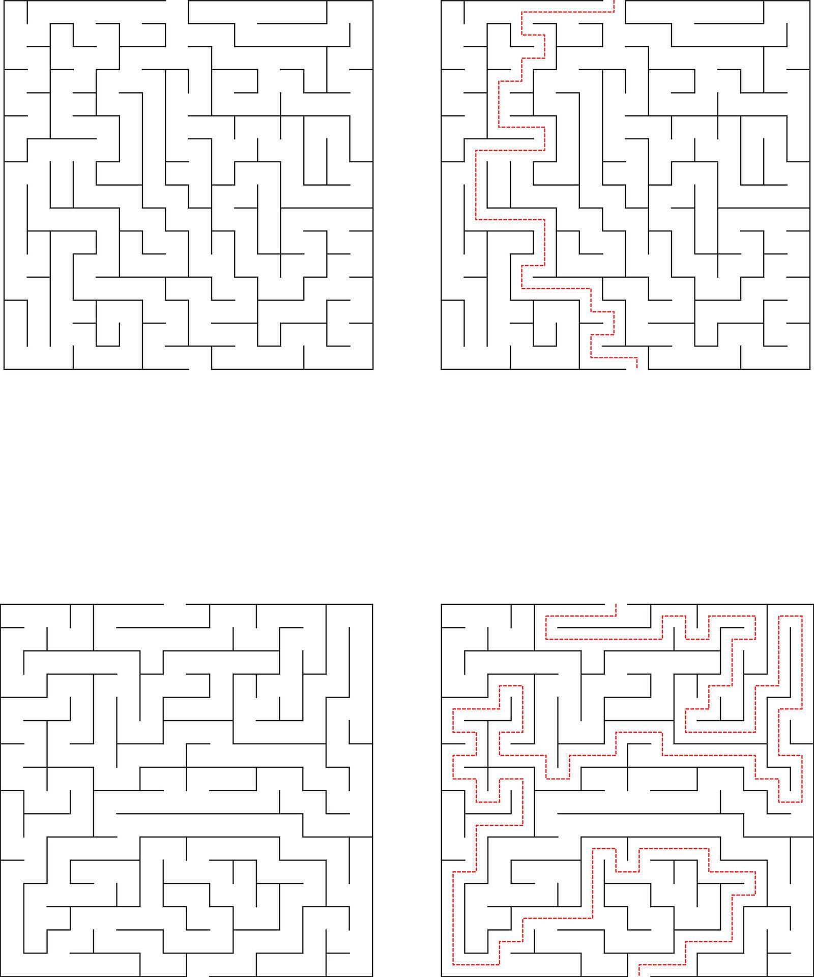 Complex Mazes Solutions Puzzles, Brain Teasers, Pathfinding Games ...