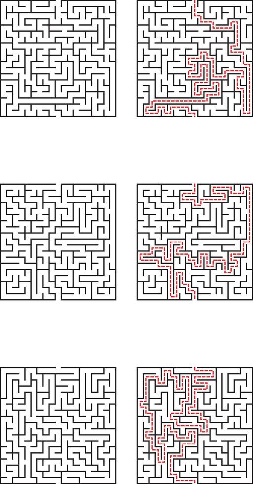 Complex Square Mazes Solutions, Puzzles, Paths, Challenges, Games ...