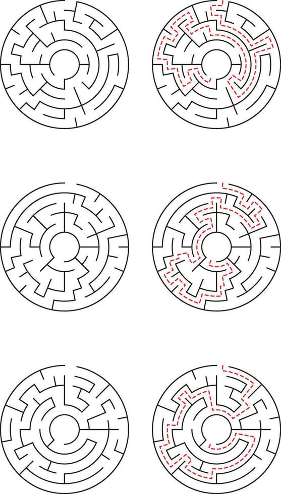 Circular Mazes Solutions, Paths, Puzzles, Challenges, Games, Activities ...
