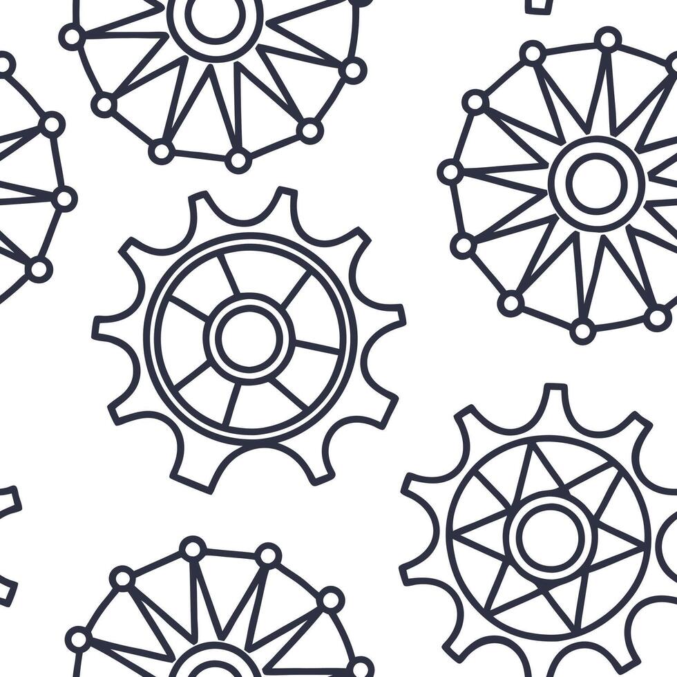 Flat Cuttingedge Seamless Pattern Showcasing Intricate Techno Geometrics And Angular Digital